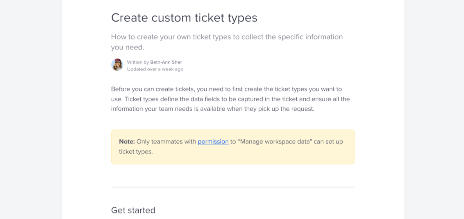 How to create custom ticket types on Intercom
